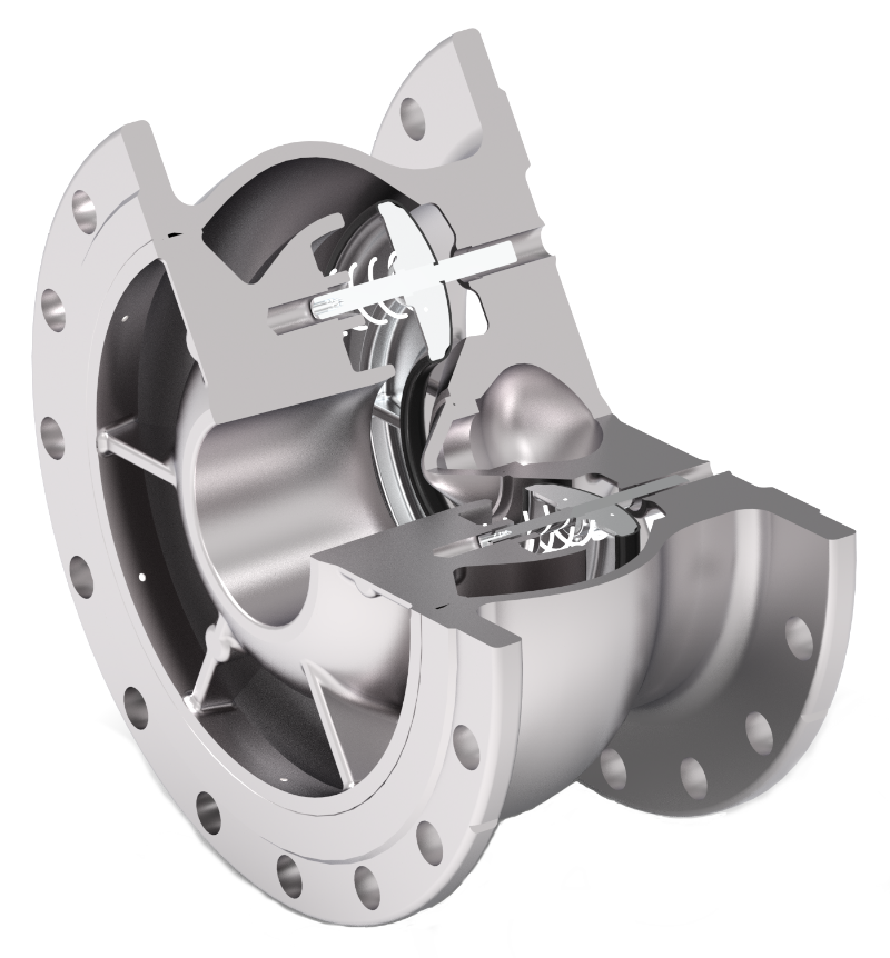 Axial guided check valves | OMEAX | Industrial valves & fittings